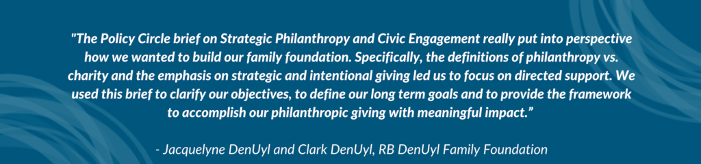 Strategic Giving and Civic Engagement - The Policy Circle